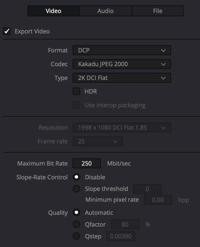 How to Export a DCP in DaVinci Resolve Studio using the Kakadu Encoder